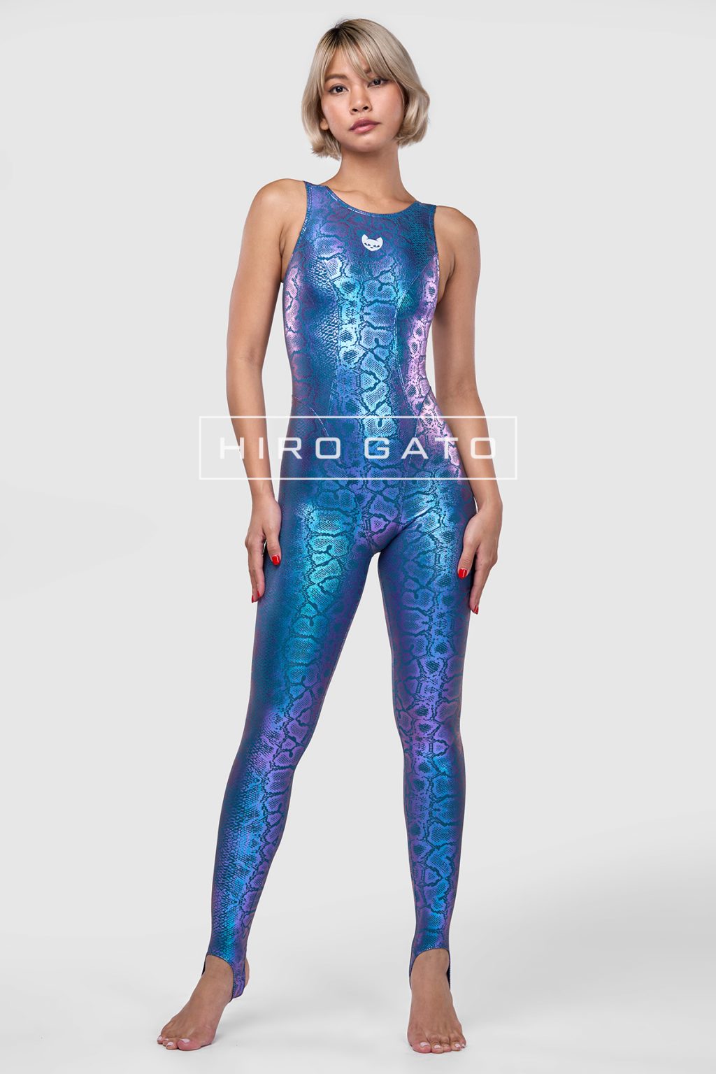 Snakeskin Unitard Blue Purple - Hiro Gato