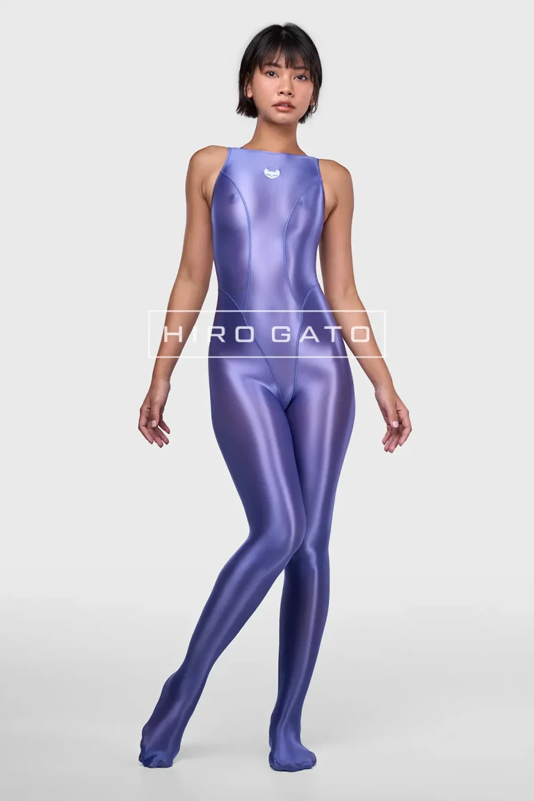 Sheer Nylon Unitard Baja Blue Transparent Spandex - Hiro Gato