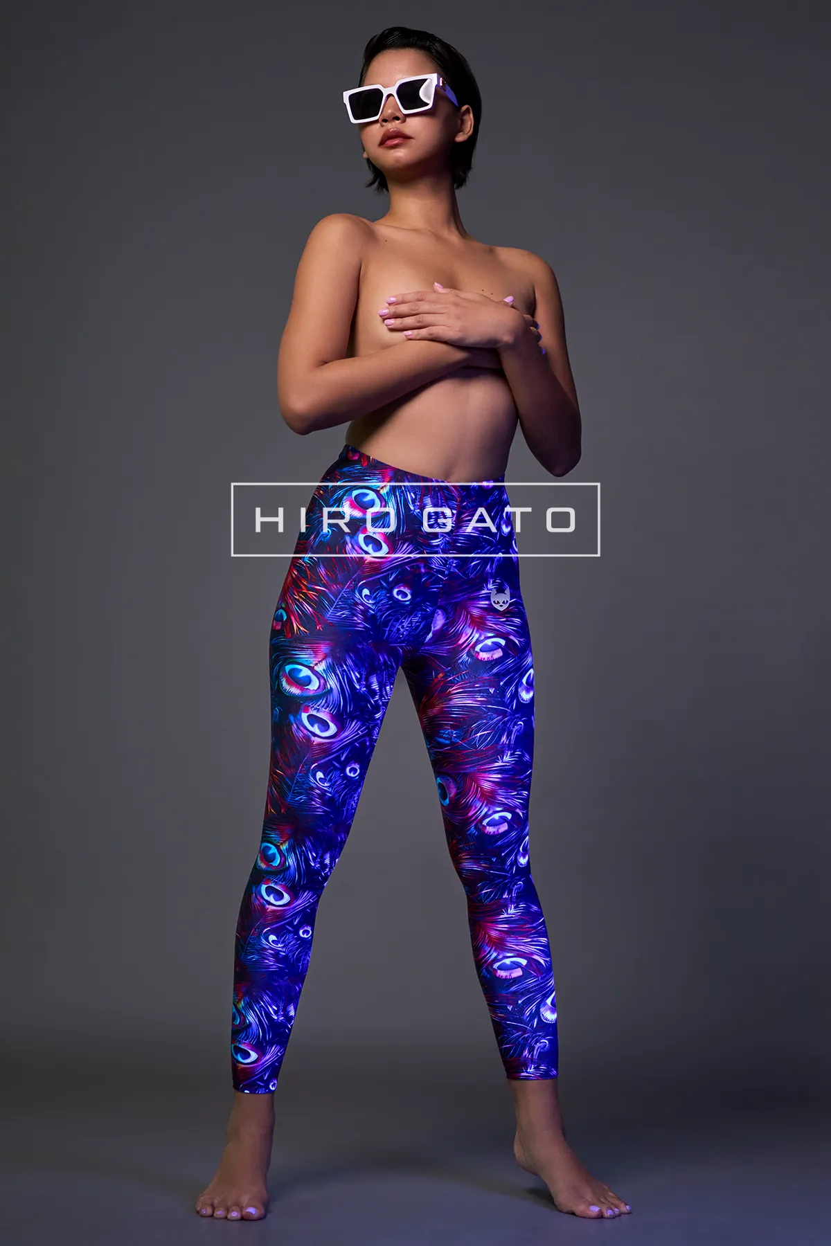 PSY UV Psychedelic Spandex Lycra Leggings - Hiro Gato