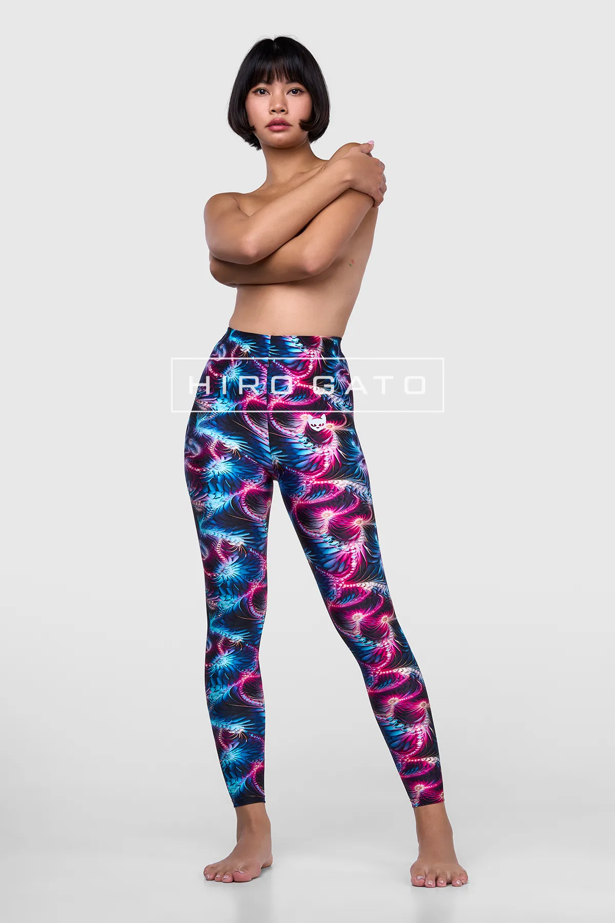 PSY UV Psychedelic Spandex Lycra Leggings - Hiro Gato