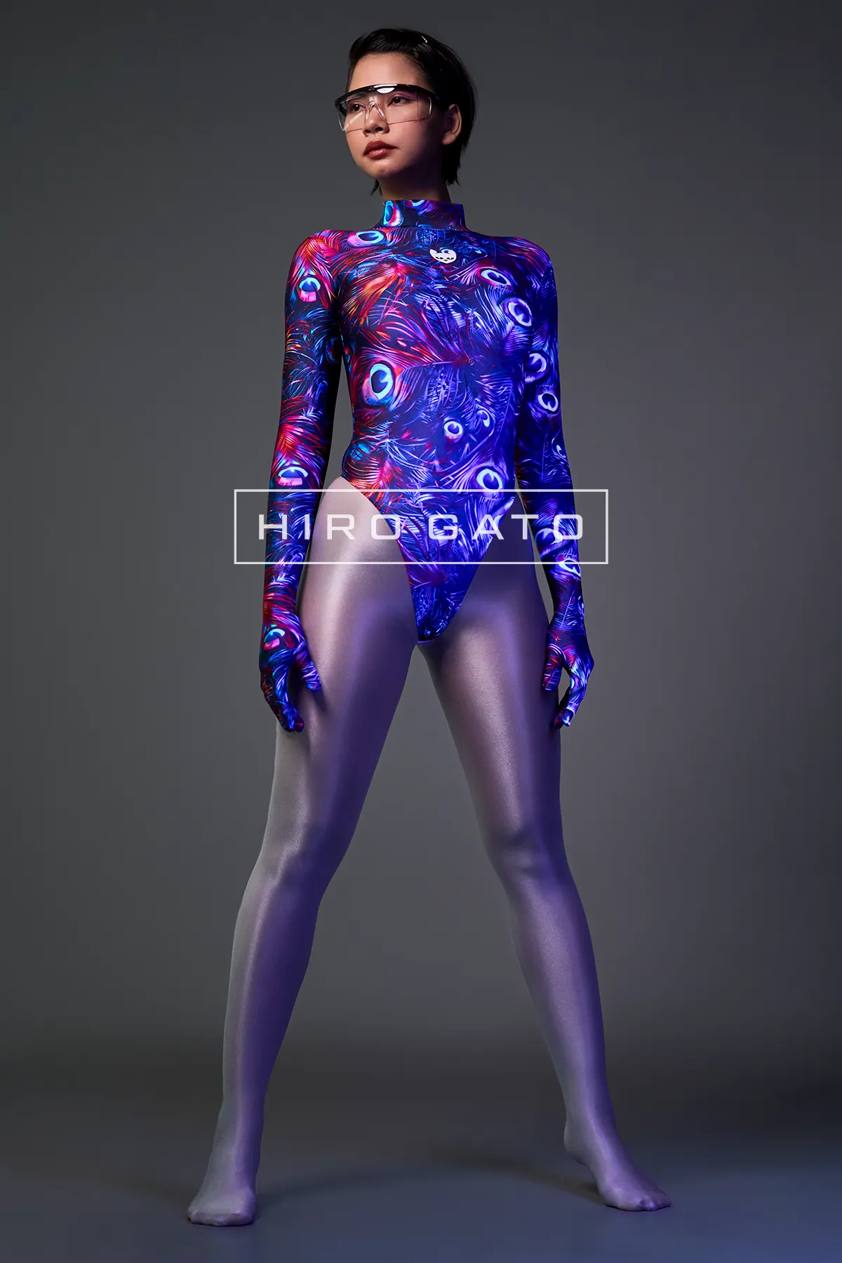 Hiro Gato's PSY UV Psychedelic Spandex Lycra Leotard