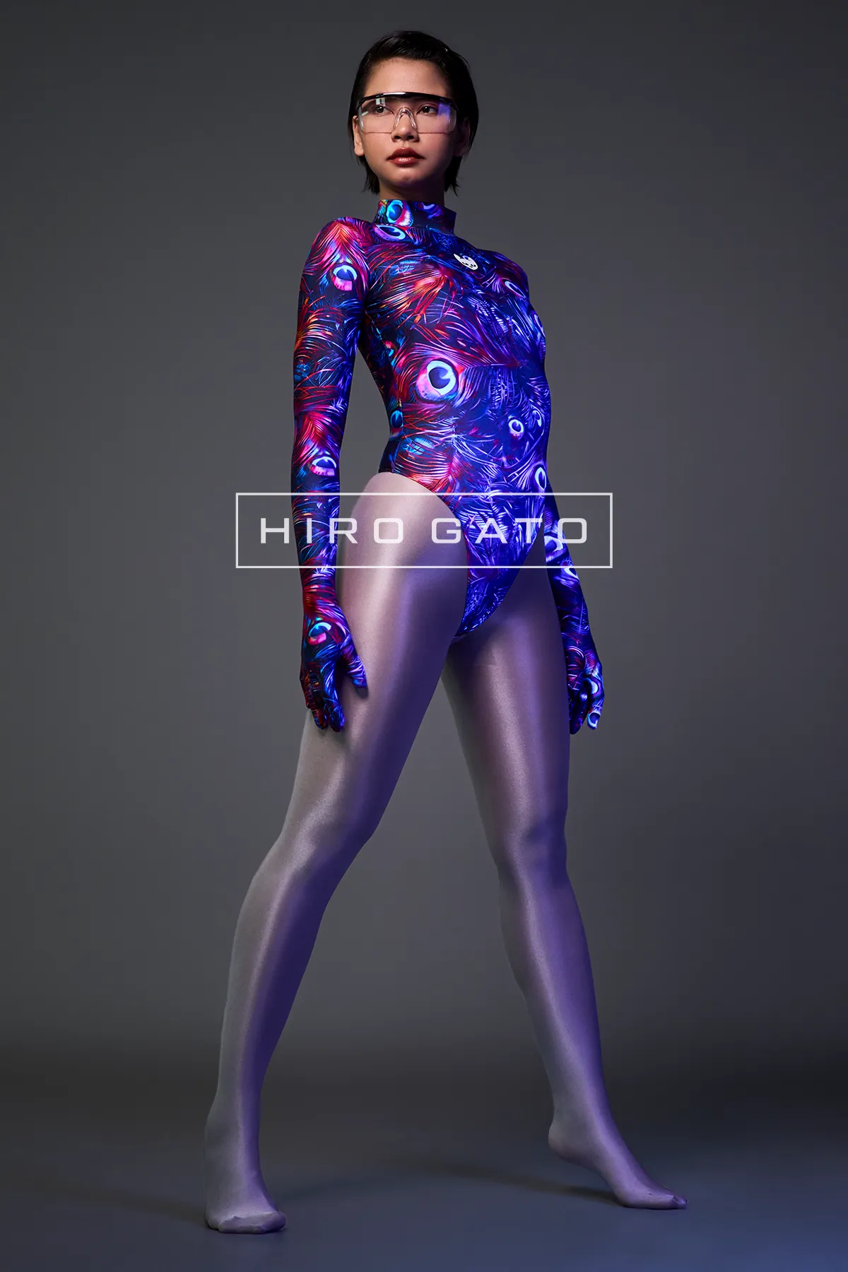 Hiro Gato's PSY UV Psychedelic Spandex Lycra Leotard