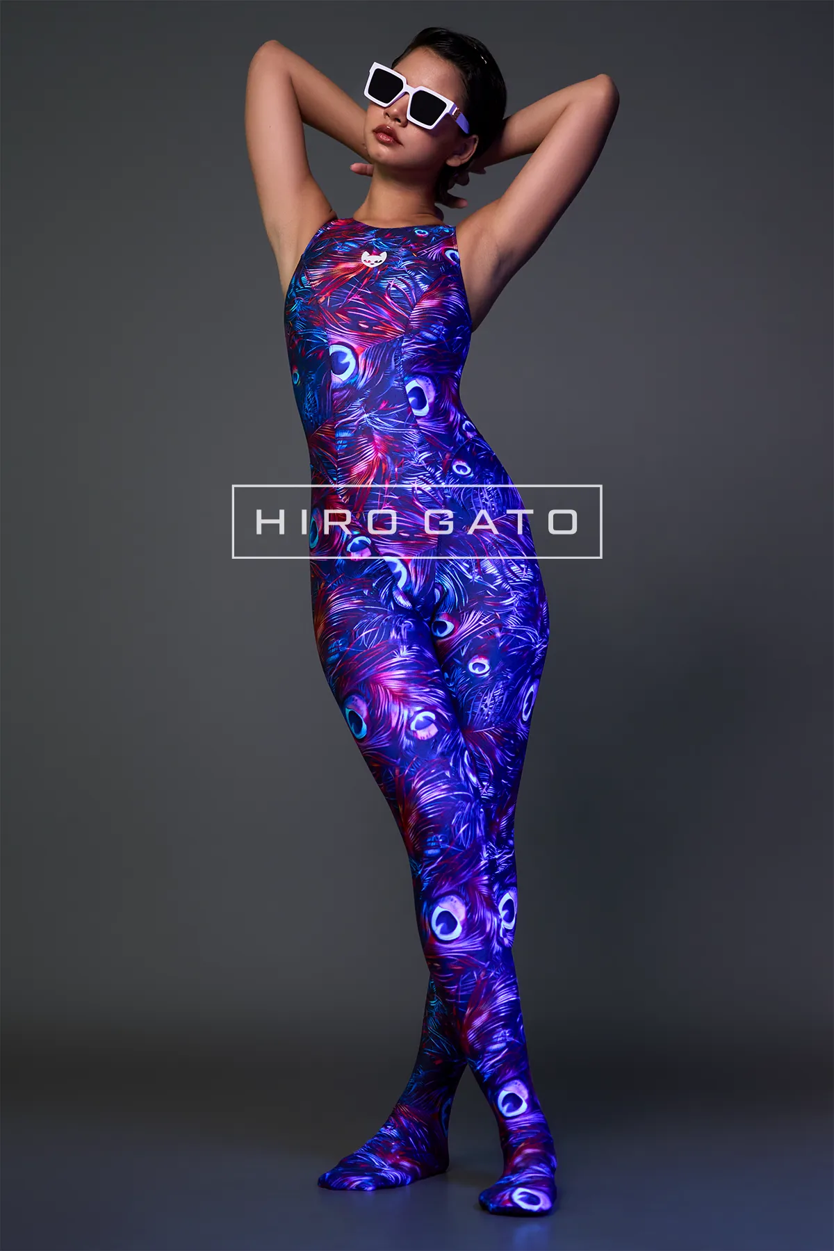 Hiro Gato's Psy UV Psychedelischer Spandex Lycra Unitard